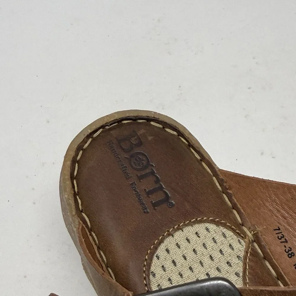 Born | Shoes | Born Salas Sandals Womens 7 Brown Leather Casual Comfort ...